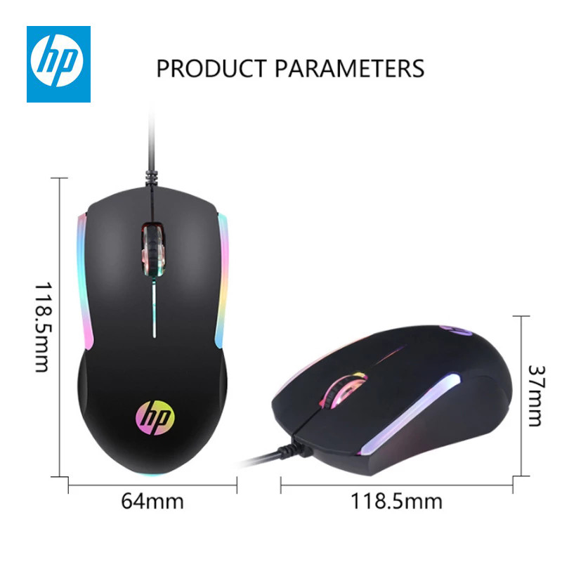 HP USB Wired Gaming Mice M160 Optical DPI 1000 3D Gamer Mouse for ...