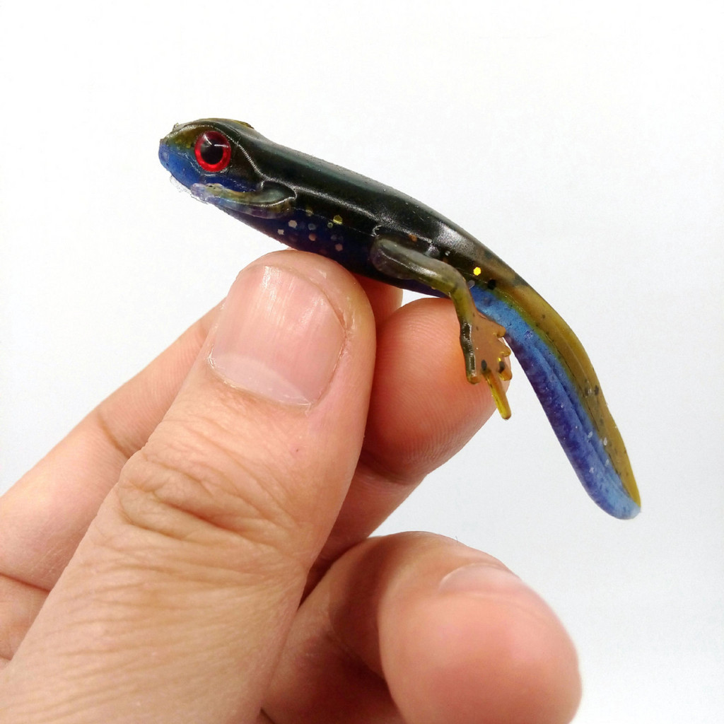 Fishing Soft Frog 8cm/3.8gRubber Fishing Lure Baits Soft Tadpole Shaped ...