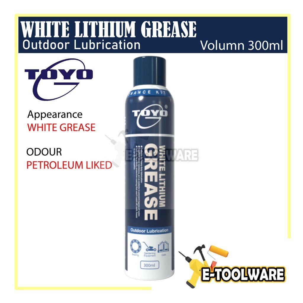 TOYO-G White Lithium Grease Spray 300ml | Shopee Malaysia