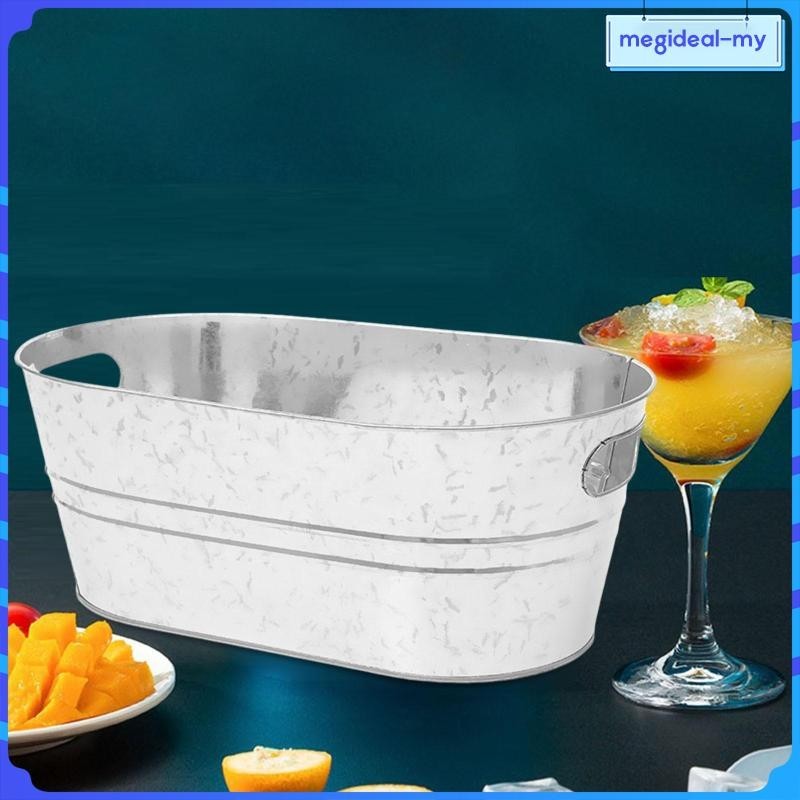 [MEGIDEALMY] Galvanized Bucket Galvanized Bucket for Parties Chilling ...