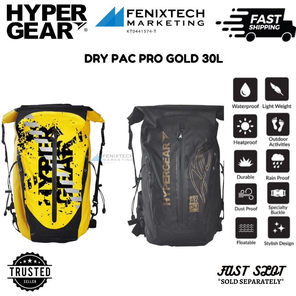 Hypergear Dry Pac Pro Gold 30L - Fast Slot Adapt (Backpack | Waterproof ...
