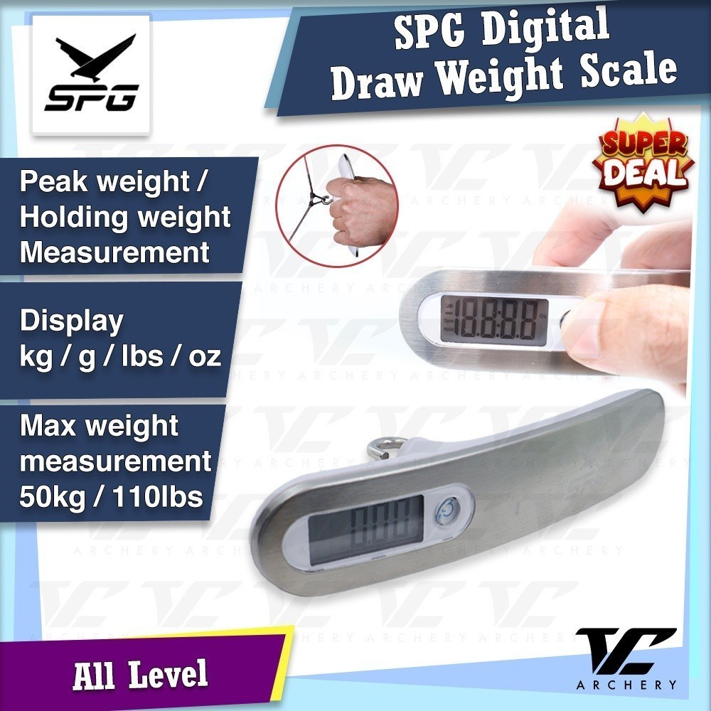 V Club Archery SPG Digital Draw Weight Scale - Peak Weight / Holding ...
