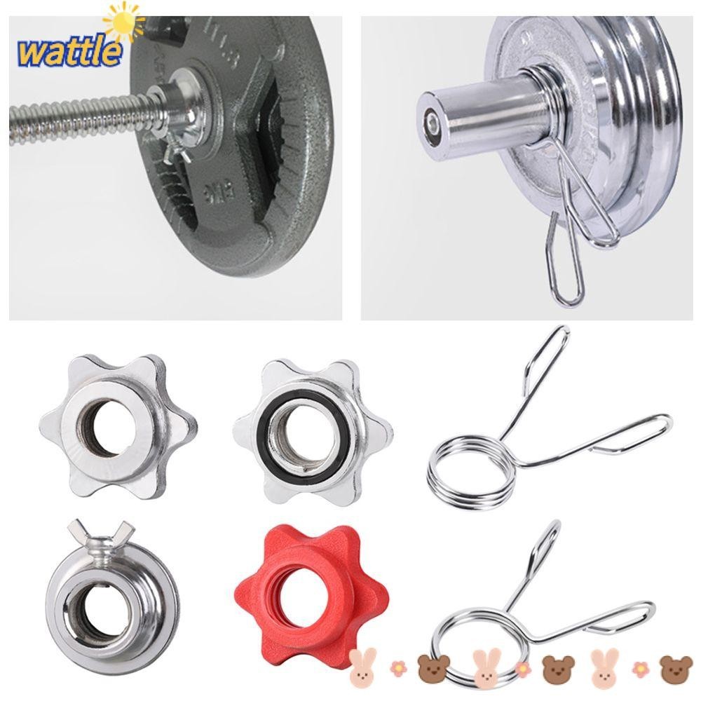 WATTLE Chrome Plated Dumbbell Spinlock Collars Steel Spring Spin Lock ...