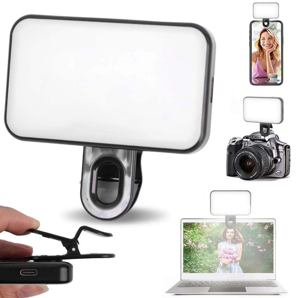 Selfie Fill Light Clip - Clip On Mobile Phone Computer - Portable Mini ...