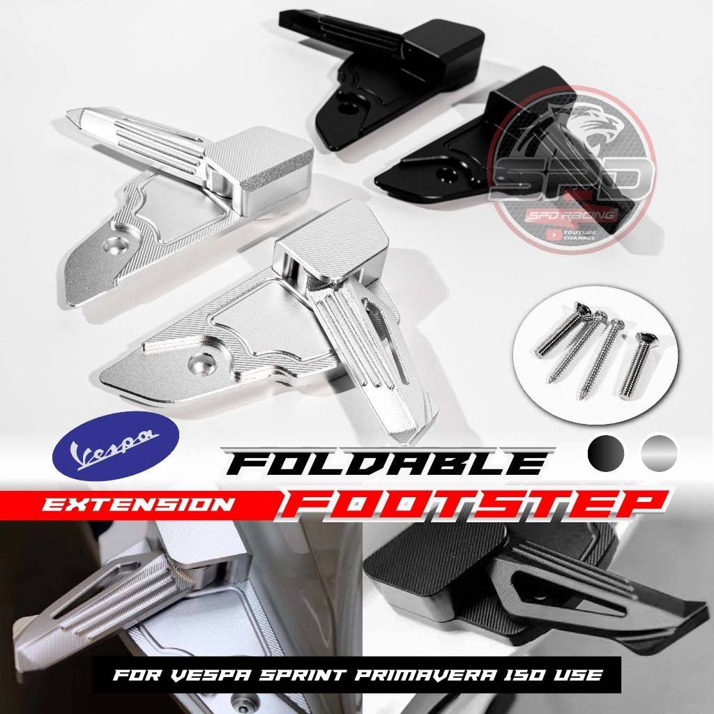 Passenger Footrests Fit / Foldable Foot Steps Extension Foot Pedal ...