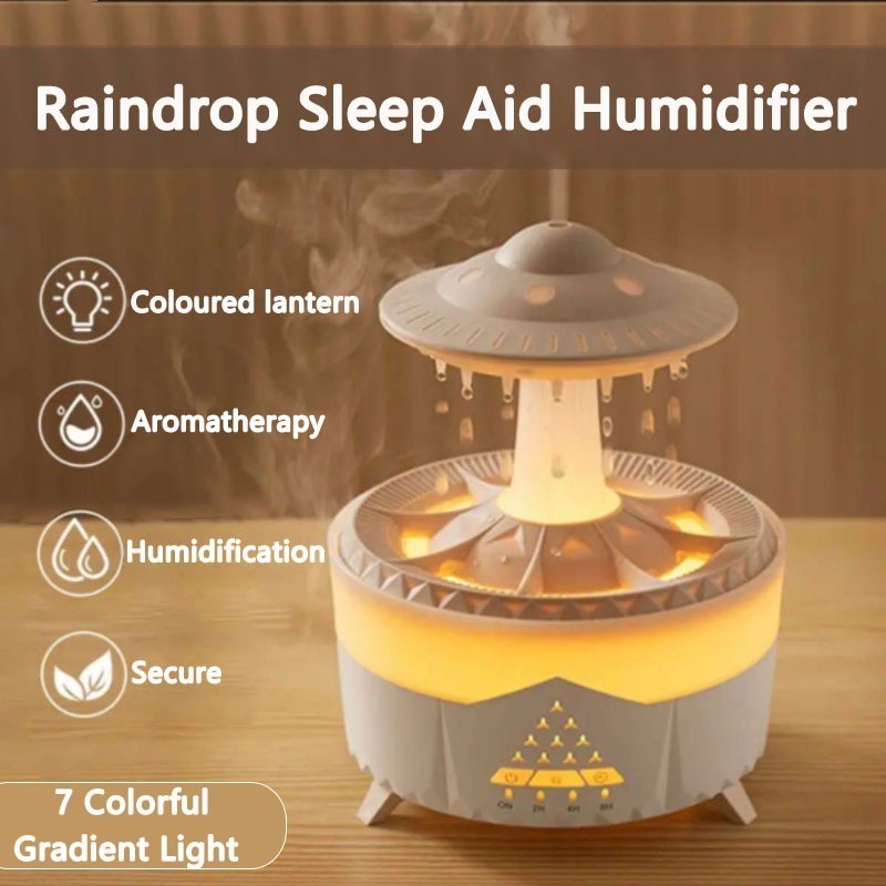 2024 New Humidifier 7-color LED Night Light Purifier UFO Raindrop ...