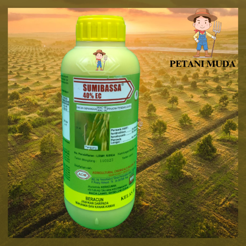 [ORIGINAL] 1L SUMIBASSA 40% EC ACM fenitrothion fenobucarb Racun Kesing Racun Bena Racun Ulat ...