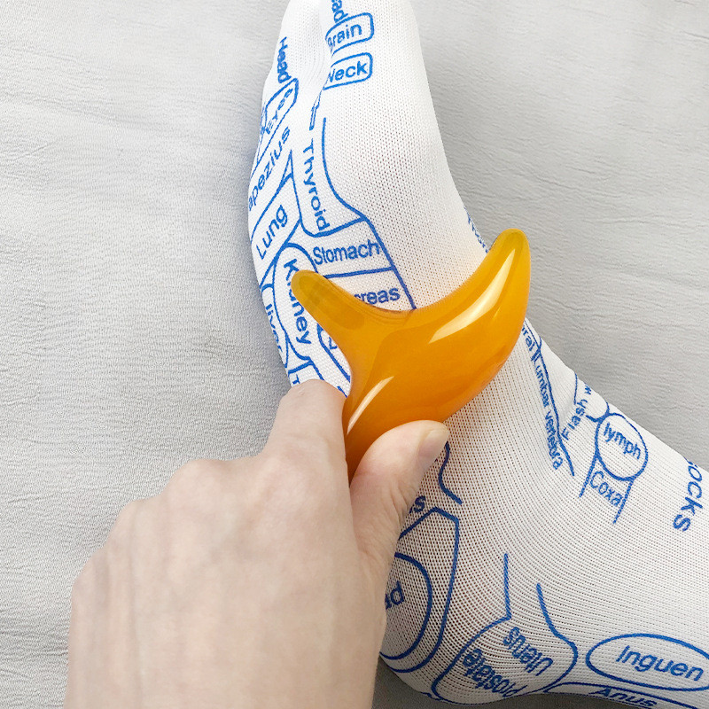 Foot Massage Health Acupoint Diagram Socks Foot Therapy Meridian Point ...