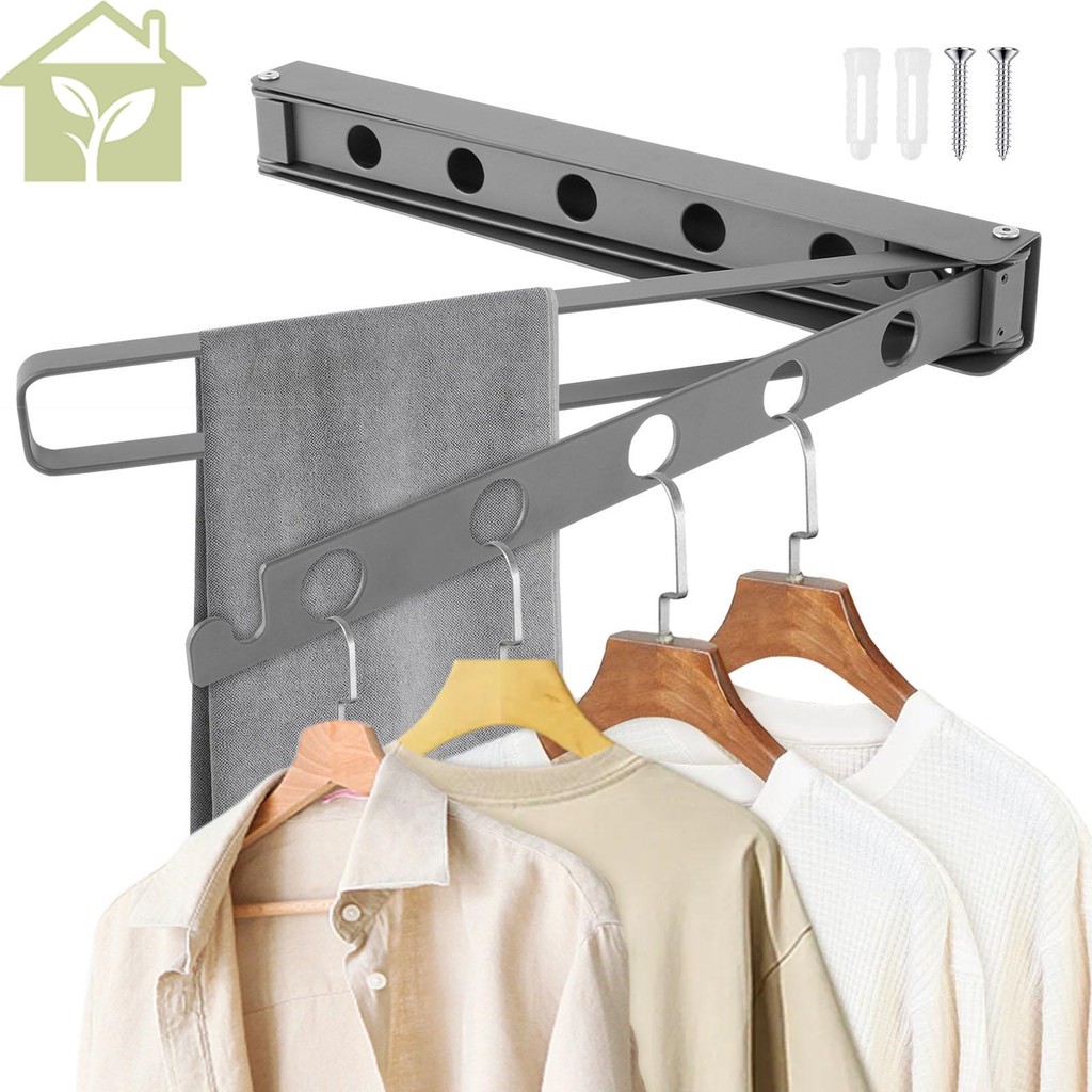 Wall Clothes Drying Rack Aluminum Alloy Wall Clothes Dryer Rack Space ...