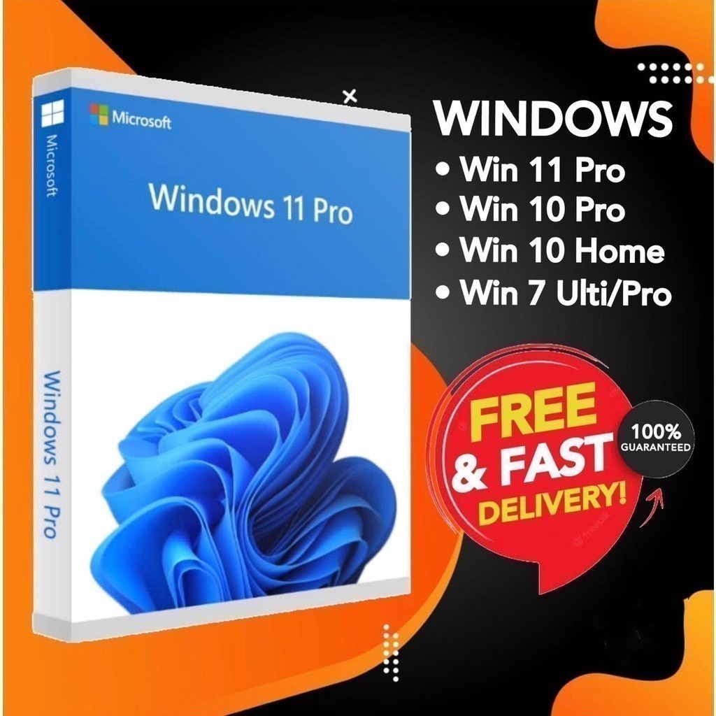 WIN 11 PRO/ 10 Pro/ Home /Ent /8 pro /8.1 Pro/7 Pro / 7 Ultimatee /Home/Pro | Shopee Malaysia