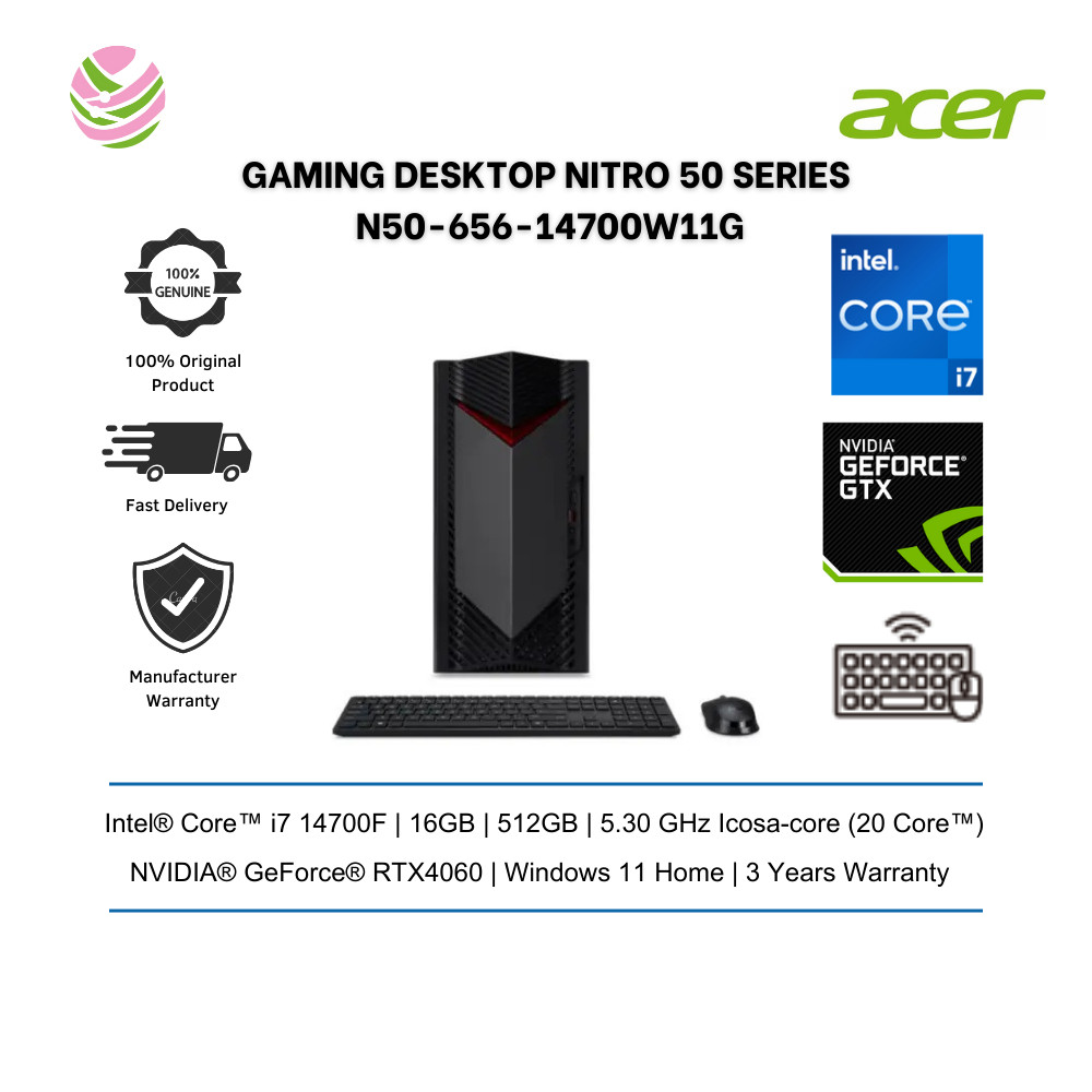 Acer Gaming Desktop | Nitro 50 Series N50-656-14700W11G ( Intel i7 ...