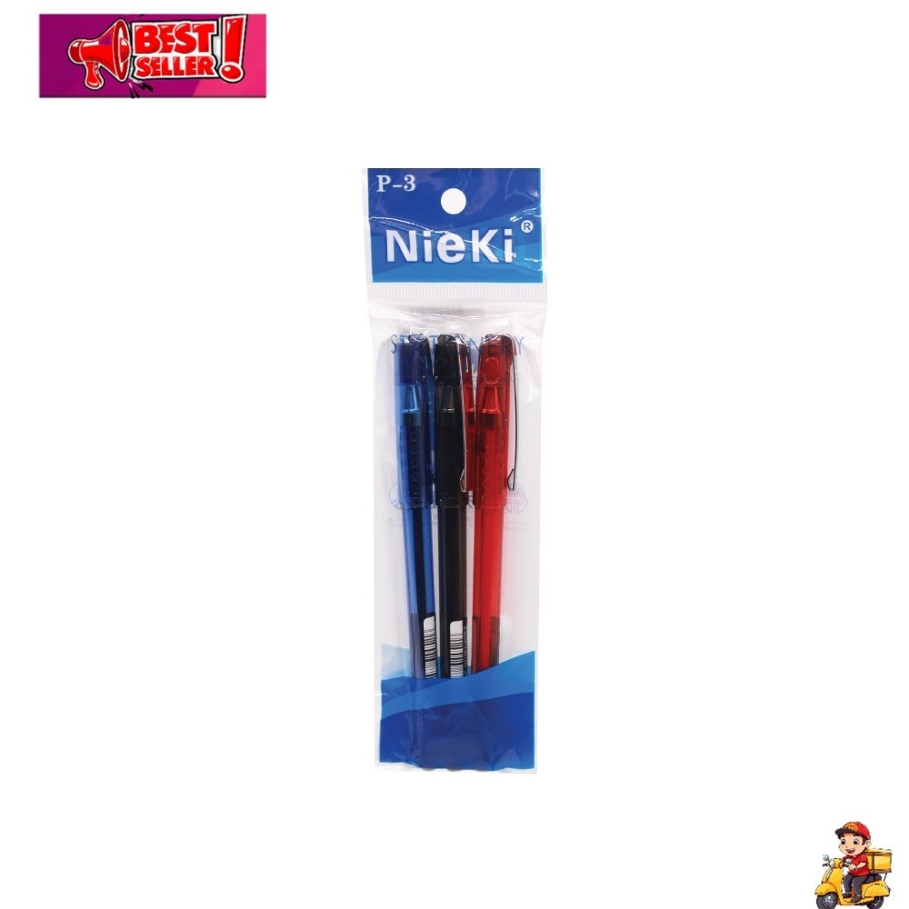 (3pcs) Pen Merah, Pen Biru, Pen Hitam, Gel Ink Pen 3 Color (3pcs) | Shopee Malaysia