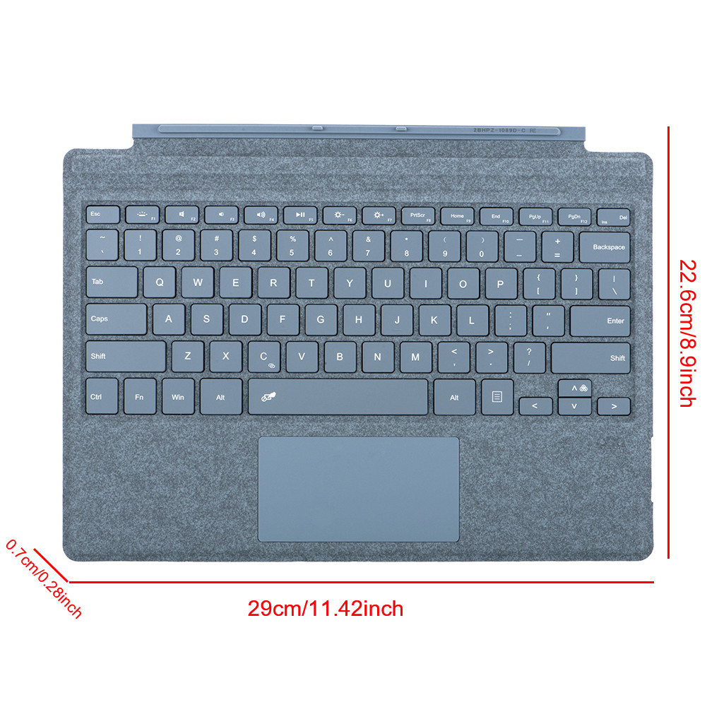 Type Cover Keyboard 7 Colors Backlight BT for Microsoft Surface Pro 3 4 ...