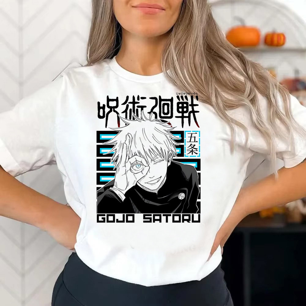 Gojo Satoru t shirt teen 2000s Colorful aesthetic graphic Y2k anime t ...