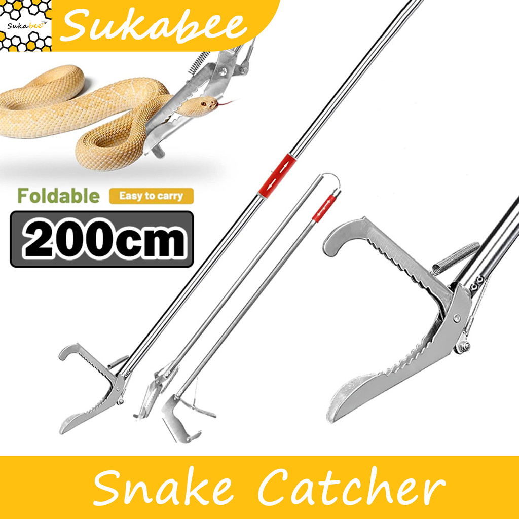 2m Snake Tweezers Snake Clamp Snake Catcher Reptile Grabber ...