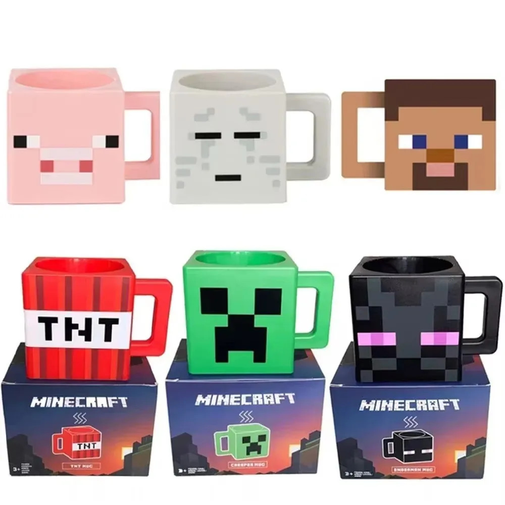 Minecraft 3D Mug 230ml Capacity TNT Coolie Fear Block Grassland Pink ...
