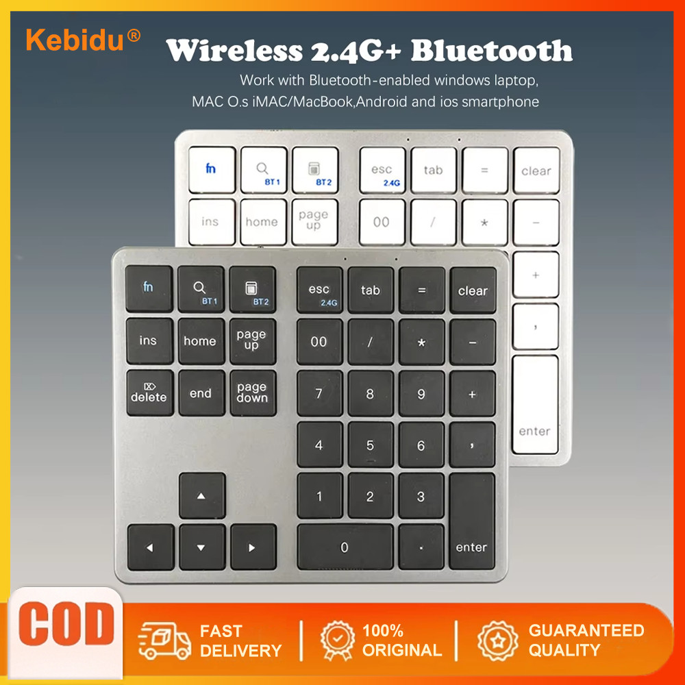 Ultra-thin Number Pad Keyboard 2.4G Wireless Bluetooth Digital Keyboard ...