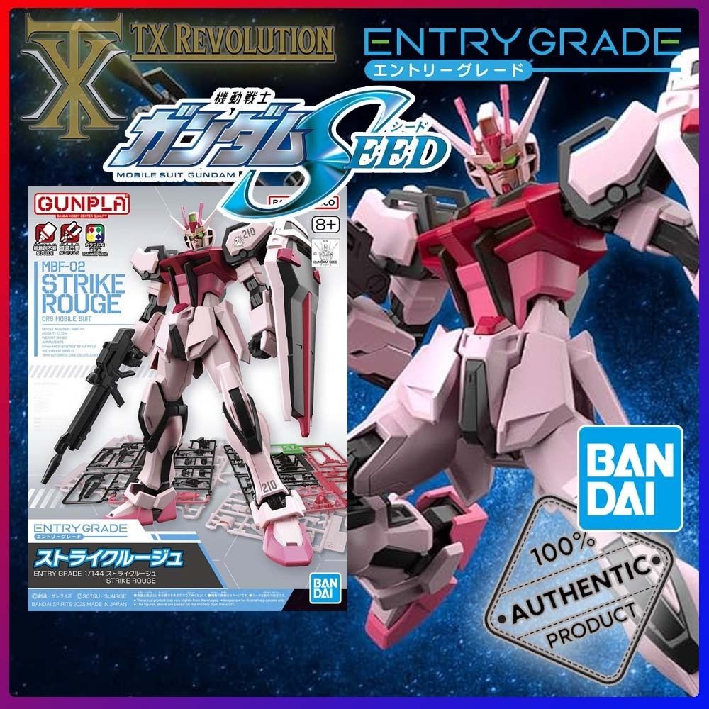 ENTRY GRADE 1/144 STRIKE ROUGE GUNDAM SEED EG | Shopee Malaysia