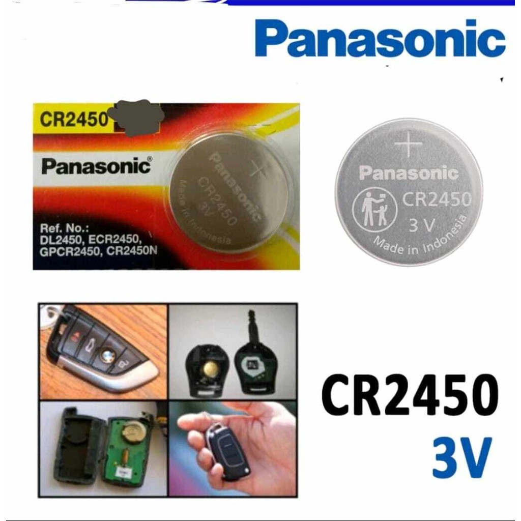 Battery CR2450 / CR 2430 Panasonic Lithium Coil Battery For BMW ...