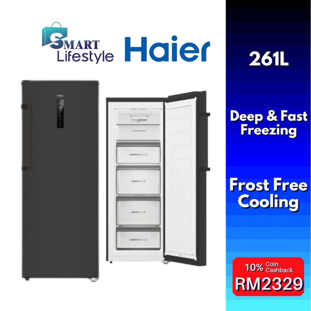 Haier 1 Door Frost Free Upright Freezer with Digital Temperature ...