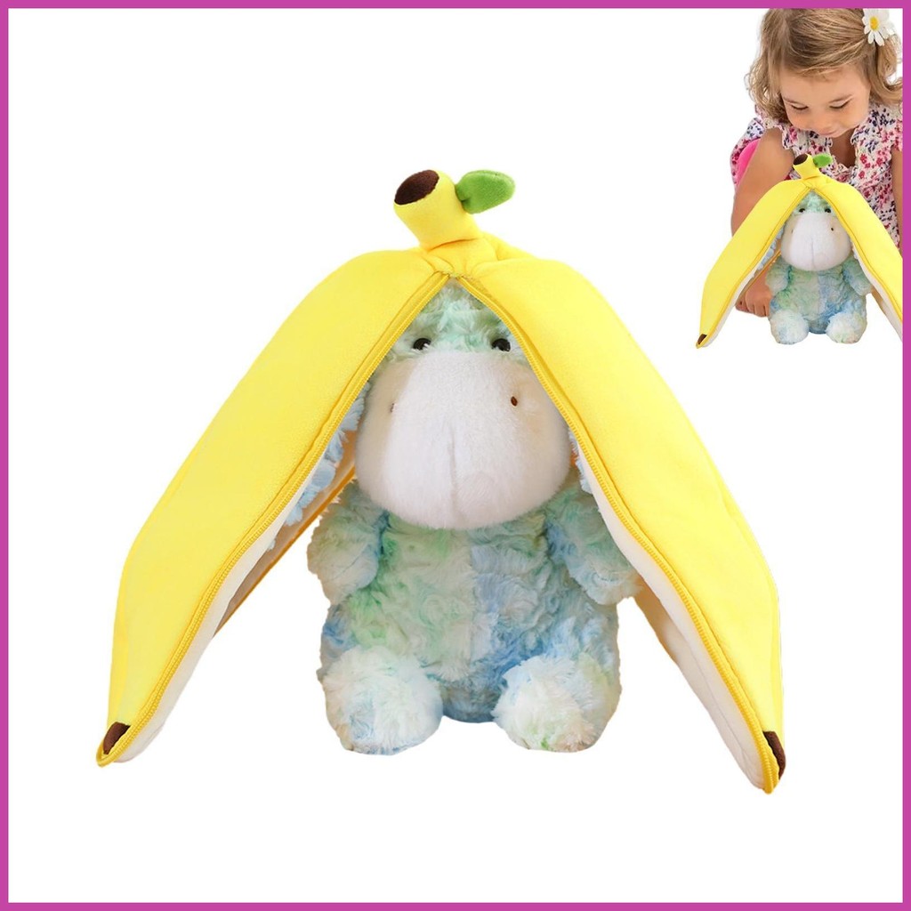 Stuffed Animal Donkey 11Inch Banana Donkey Shape Sleeping Doll Sofa Bed ...
