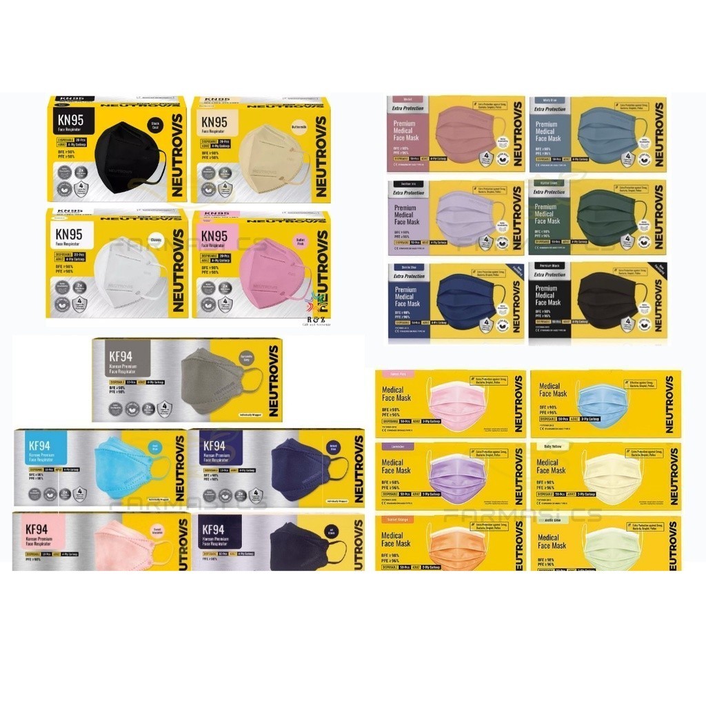 NEUTROVIS KF94 KN95 4PLY 3PLY Adult Korean Medical Face Mask [ Premium ...