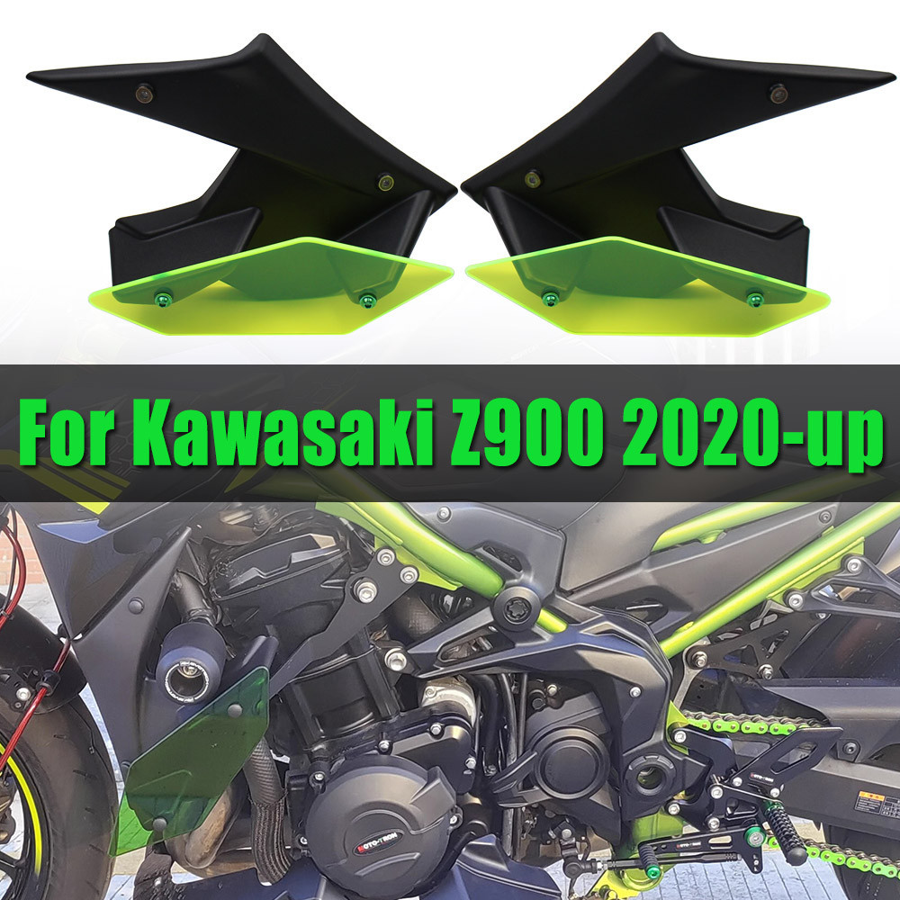 Motorcycle Side Spoilers Kawasaki Z900 Side Spoiler Wings - Blue ABS ...