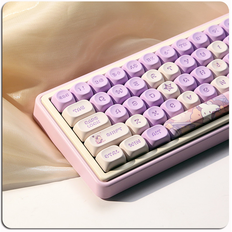 PBT keycaps moa Lolita Bunny Big-eyed Frog Butter Candy Rainbow ...