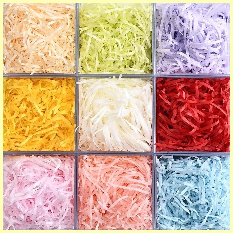 , 100g Colorful Shredded Paper Gift Diy Design Crinkle Filler Paper ...