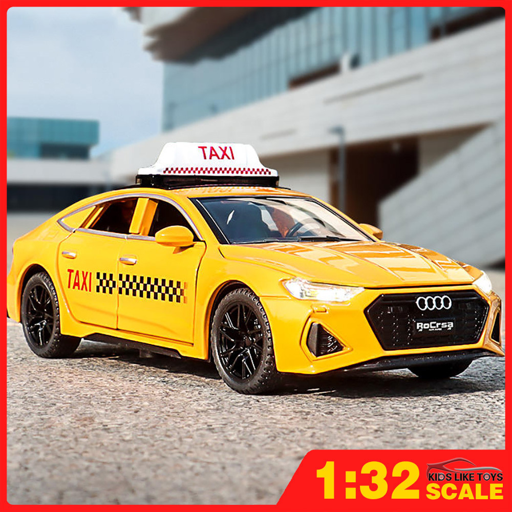 KLT 1:32 Audi RS7 Taxi Metal Alloy Toys Car Model Diecast Vehicle For ...