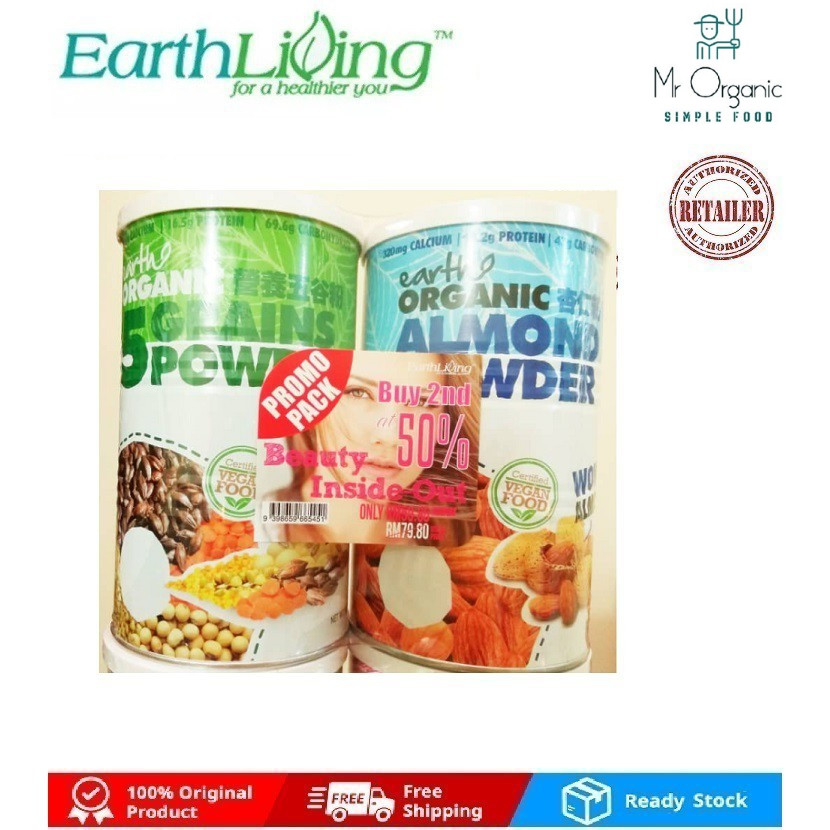 Earth Living Organic 5 Grains +Almond Powder (PROMO PACK) (Beauty ...