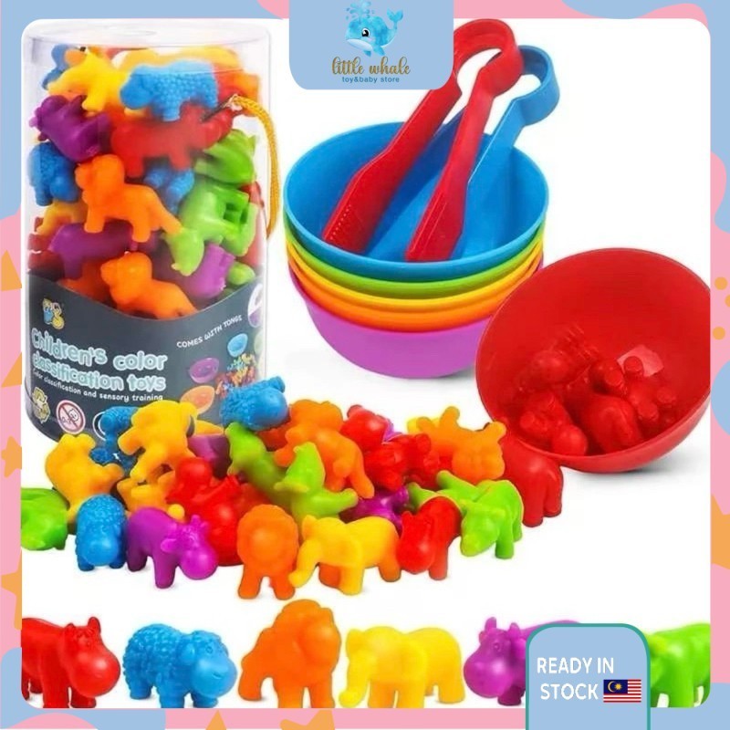 🐳Kids Toy Montessori Early Educational Rainbow Counting Soft Rubber ...