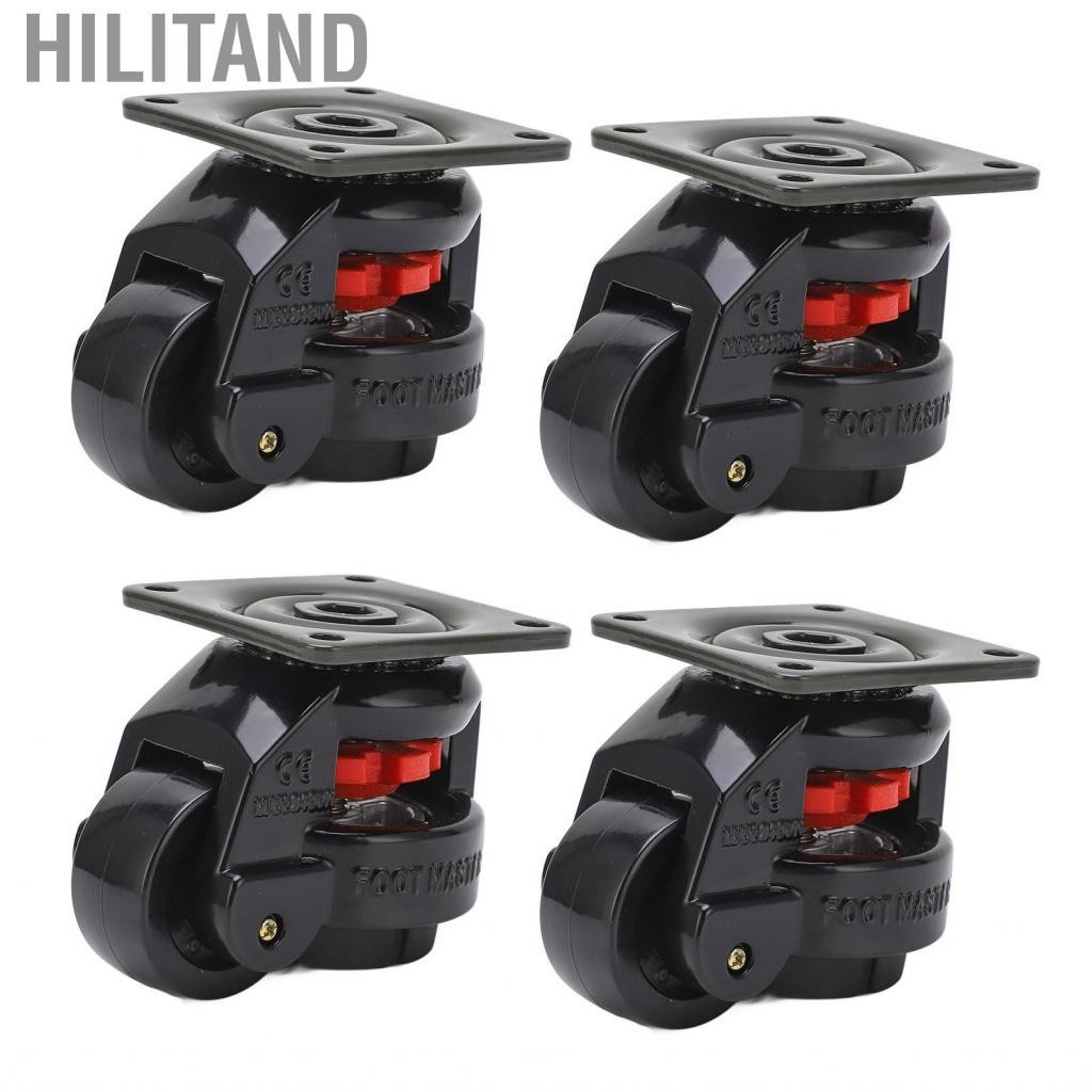 Hilitand 4pcs Level Adjustment Caster Industrial Roller Wheel Leveling ...