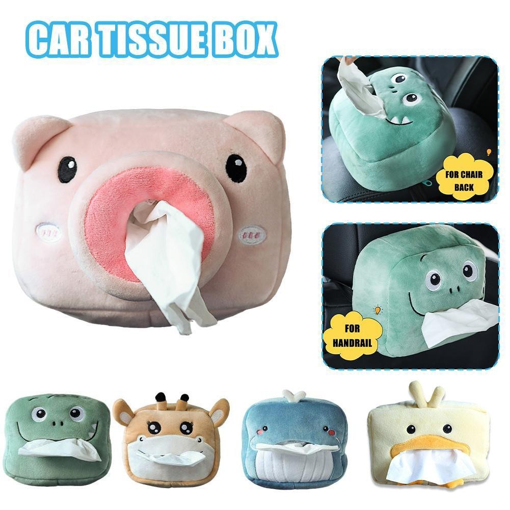 Cute Cartoon Car Tissue Box Cartoon Doll Plush Animals Box Storage Back ...