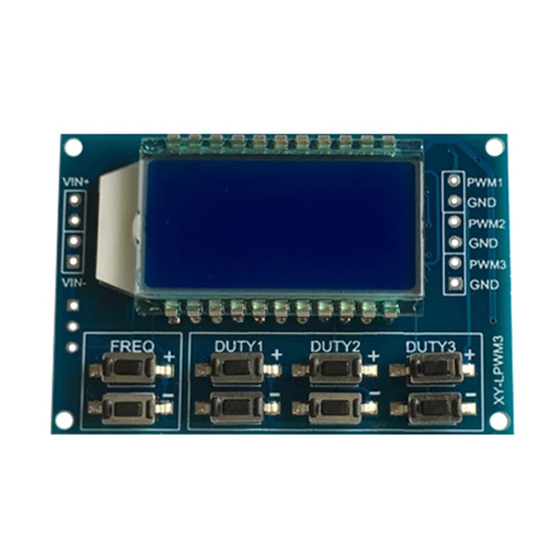 LCD Digital Display 3 Way Signal Generator PWM Pulse Frequency Duty Cycle 1HZ~150KHZ Adjustable ...