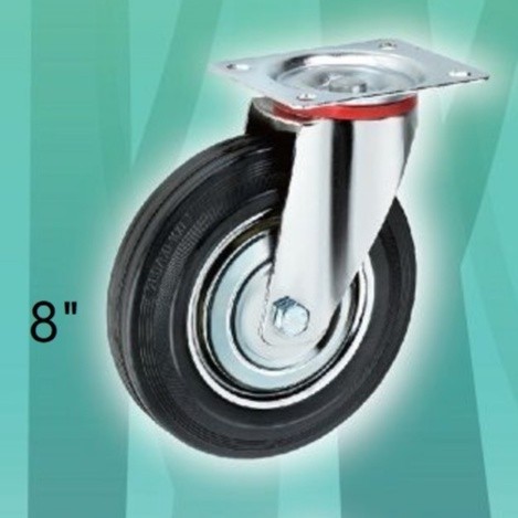 8" RUBBER WHEEL RIGID / SWIVEL / tayar | Shopee Malaysia