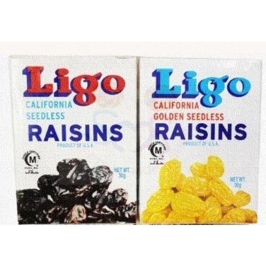 Ligo California Seedless Raisins 葡萄干 Golden / Black 30g x 6 box ...