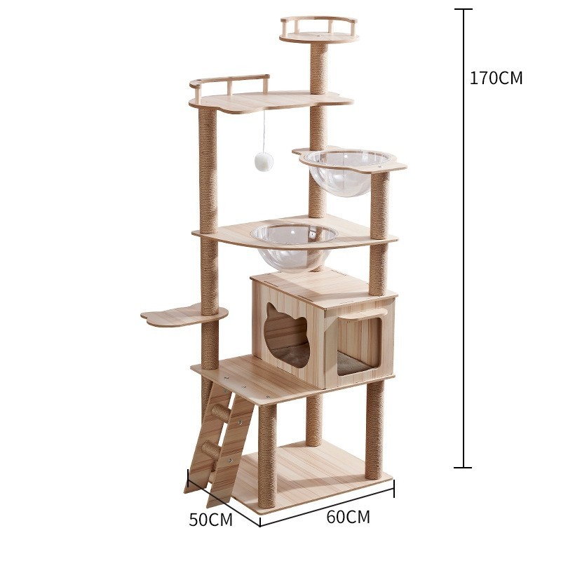 Large Cat Tree Cat Climbing Frame Cat Tower Cat Condo 170CM Premium ...