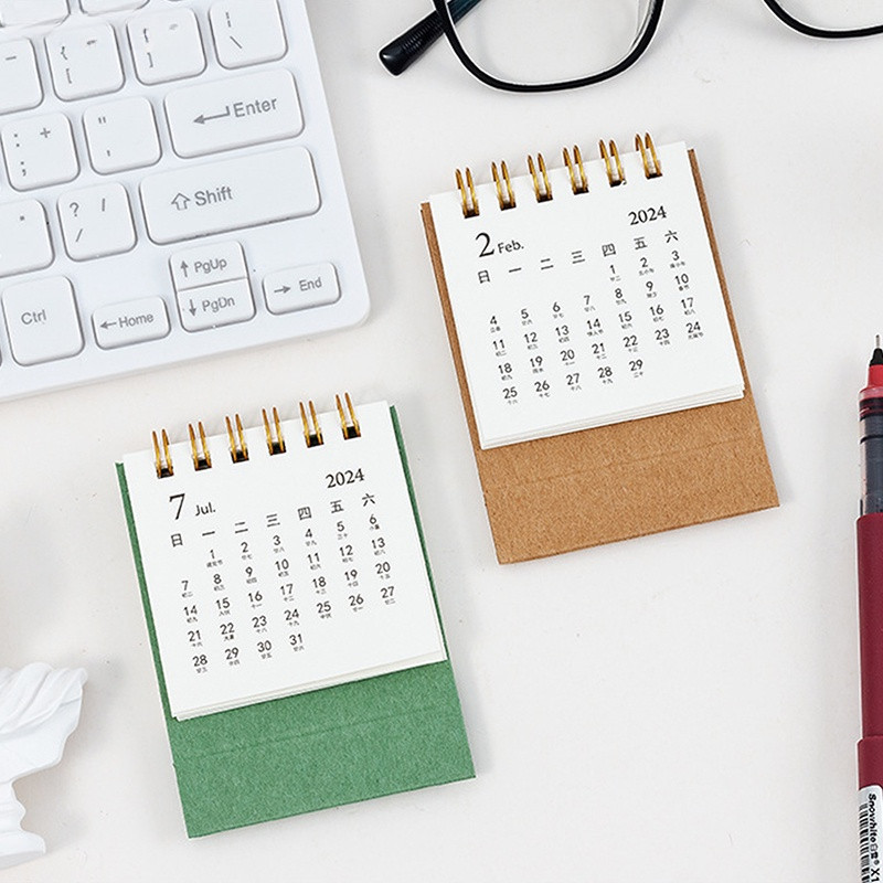 [New] 2024 Calendar Exquisite and Simple Table High End Mini Plan ...
