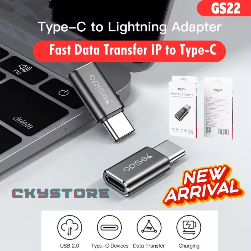 Ye.si.do GS22 Aluminum Alloy Fast Data Transfer I.P to Type-C Adapter | Shopee Malaysia