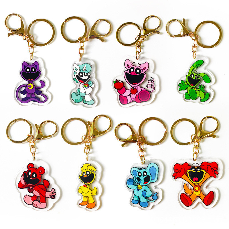 Cartoon Smilling Critters Keychain Cute Catnap Keychain For Boy ...