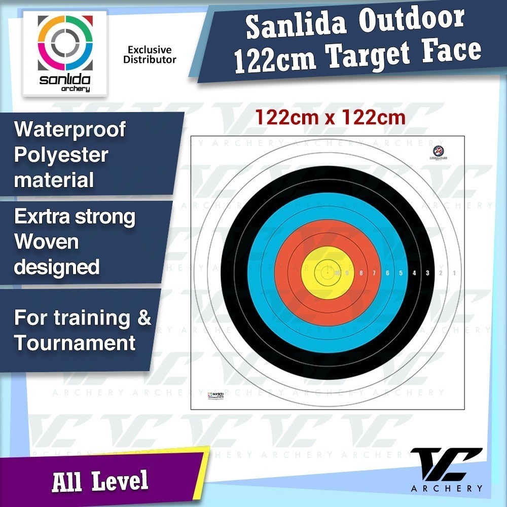 V Club Archery Sanlida Outdoor Waterproof 122cm Full Ring Target Face - Polyester Woven Designed ...