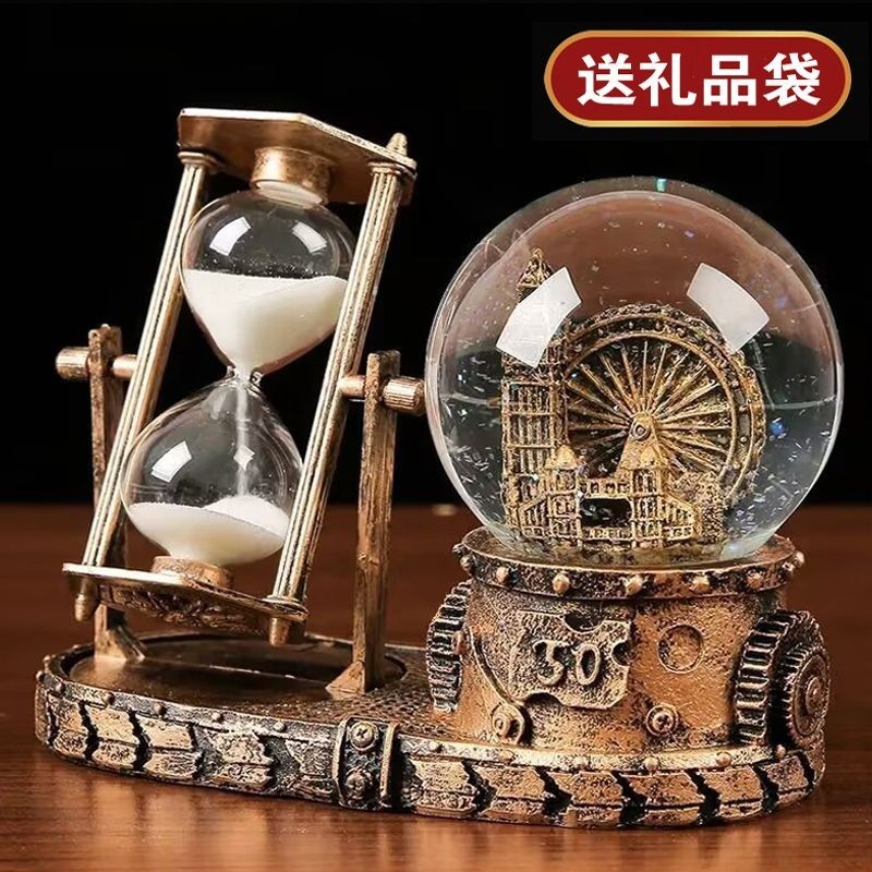 Crystal ball hourglass timer creative ornaments retro quicksand home ...