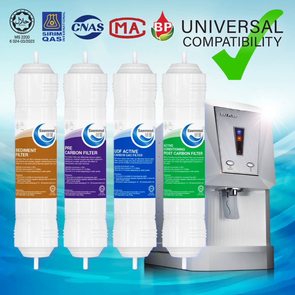 SAEMMUL 11”I MINERAL WATER FILTER SET 4 STAGE HALAL COMPATIBLE FOR ...