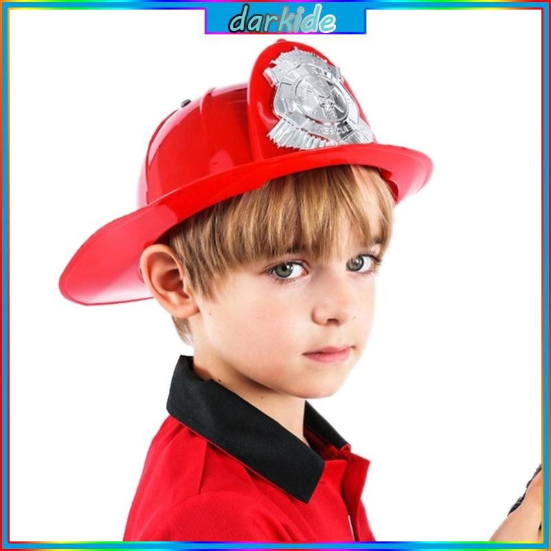 Dark Halloween Firefighter Cosplay Helmet Fireman Chief Hat Kids Toy ...