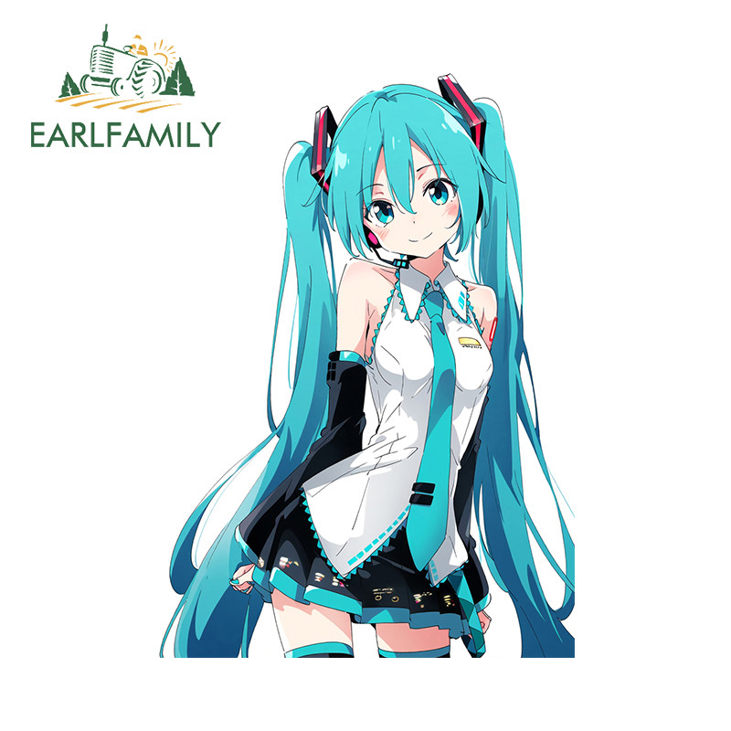 EARLFAMILY Hatsune Miku Car Stickers Cute Refrigerator Windows Vinyl ...