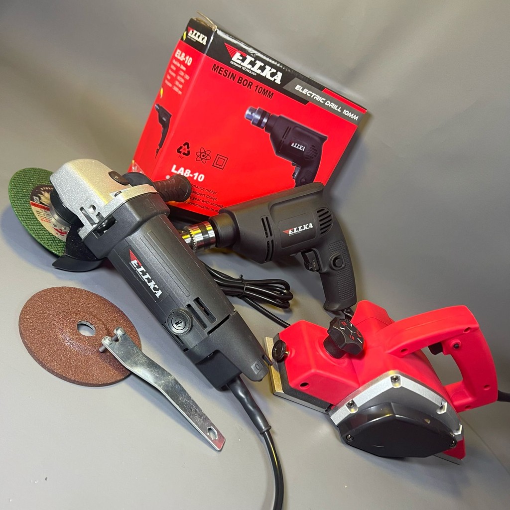 MESIN KAYU Ellka 3in1 Wood Planer Planer Machine - 4" Electric Hand ...