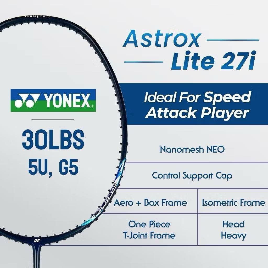 ORI YONEX ASTROX LITE (MAX 30LBS) 27i Racket ORIGINAL FREE STRING 5U ...