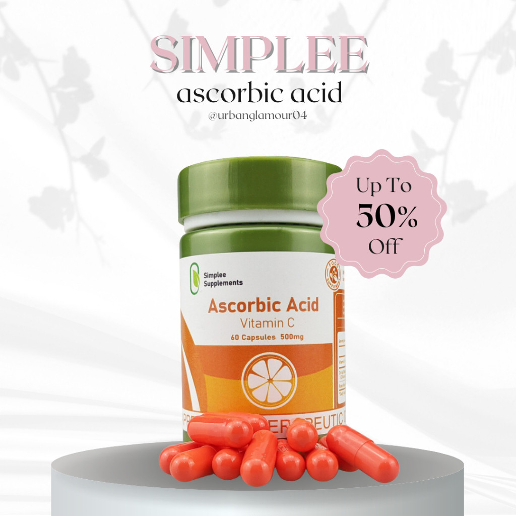 Exp:2026 Simplee Ascorbic Acid Vitamin C Capsule Supplement 60 capsules | Shopee Malaysia