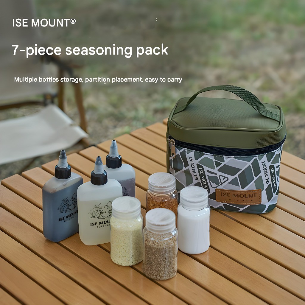 ISE MOUNT BBQ Jar Spice Storage Bag Portable Seasoning Spice Box ...